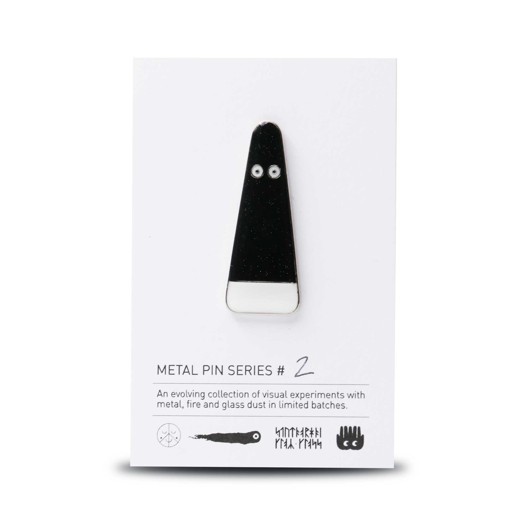 Metal Pin: Series #2 - Black Glitter Ghost – Studio Arhoj Store