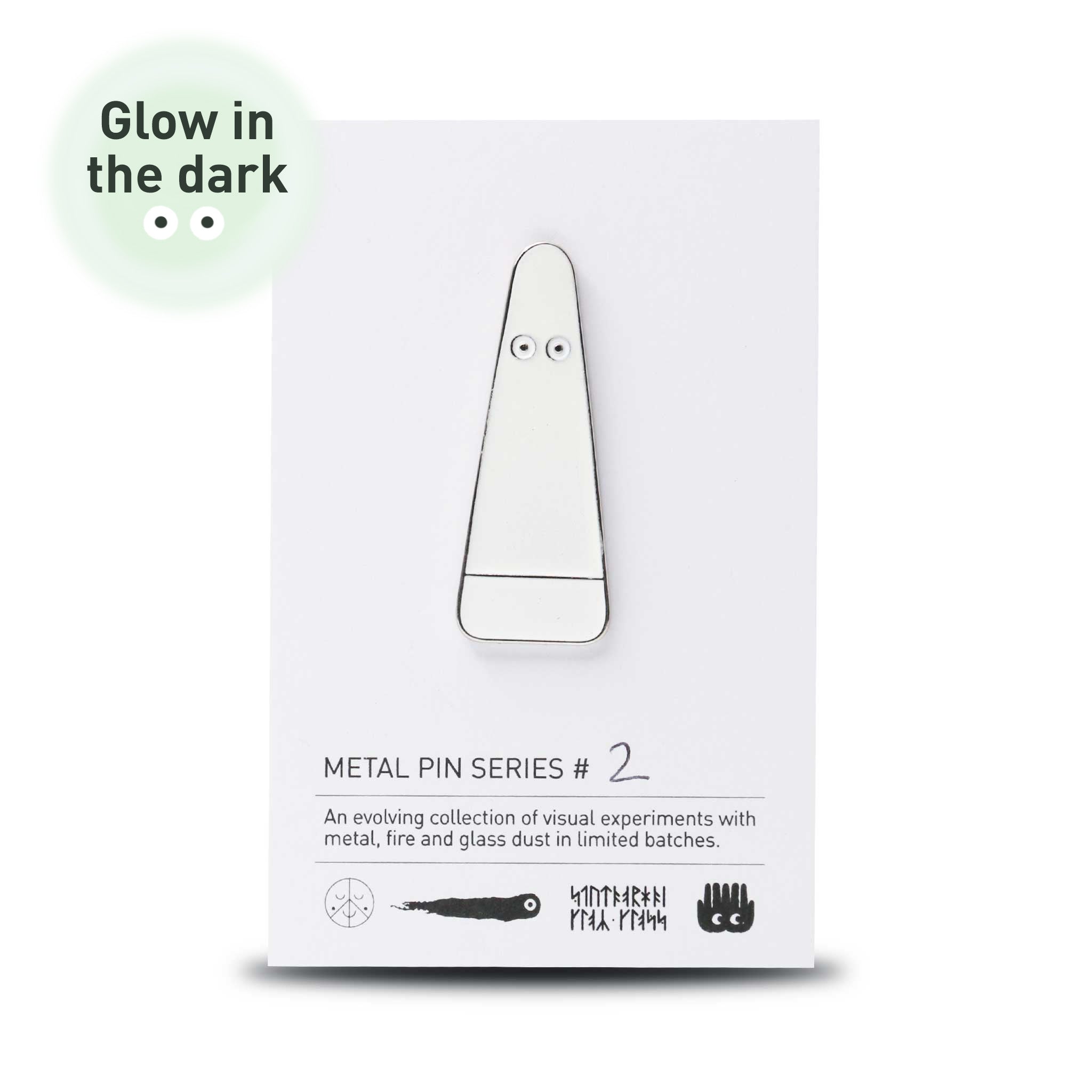 Metal Pin: Series #2 - Glowing Ghost – Studio Arhoj Store