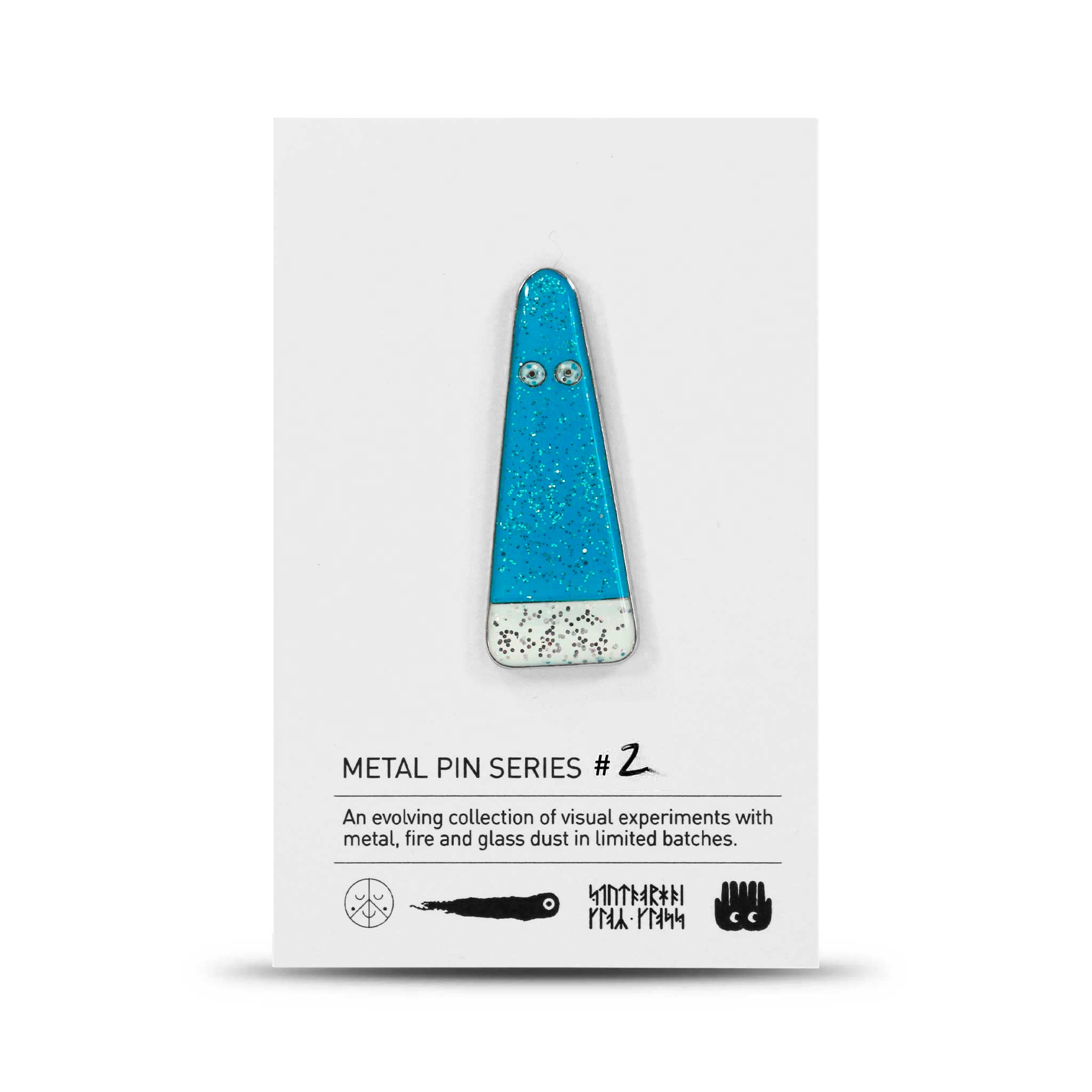 Metal Pin: Series #2 - Blue Glitter Ghost – Studio Arhoj Store