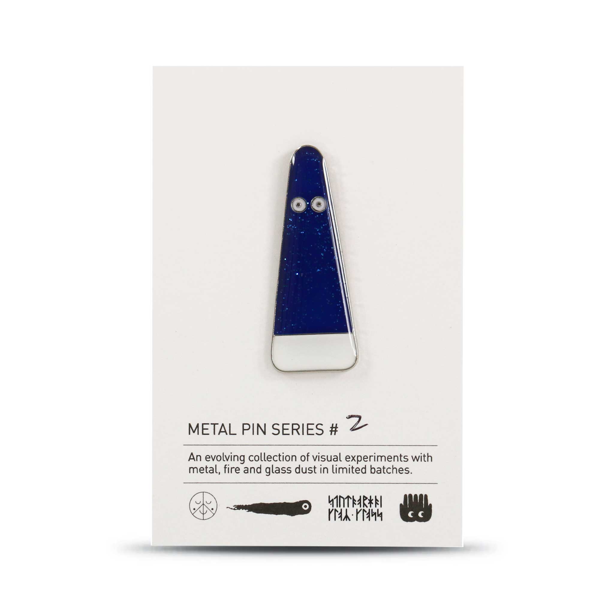 Metal Pin: Series #2 - Ultramarine Glitter Ghost – Studio Arhoj Store
