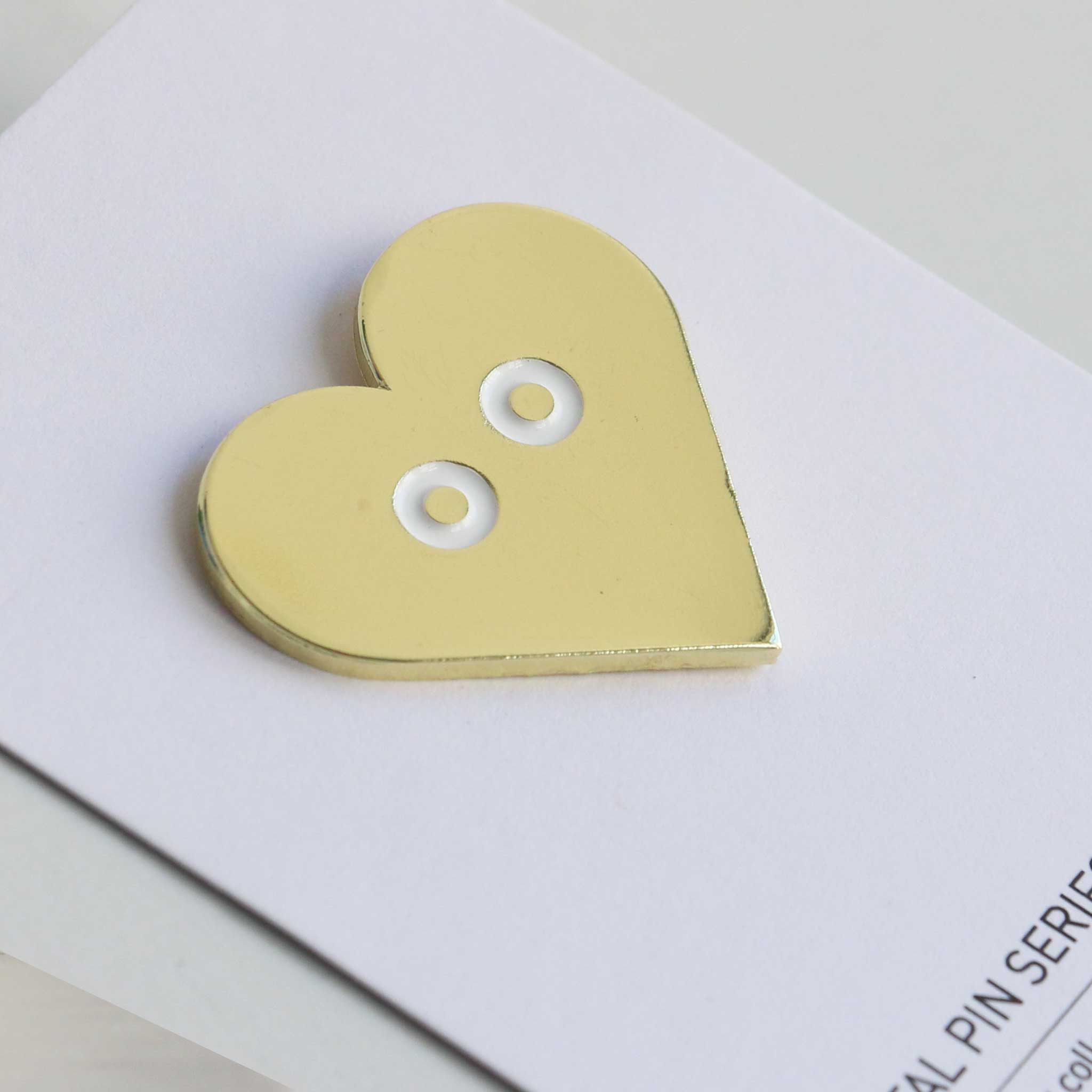 Metal Pin: Series #5 - Gold Heart – Studio Arhoj Store